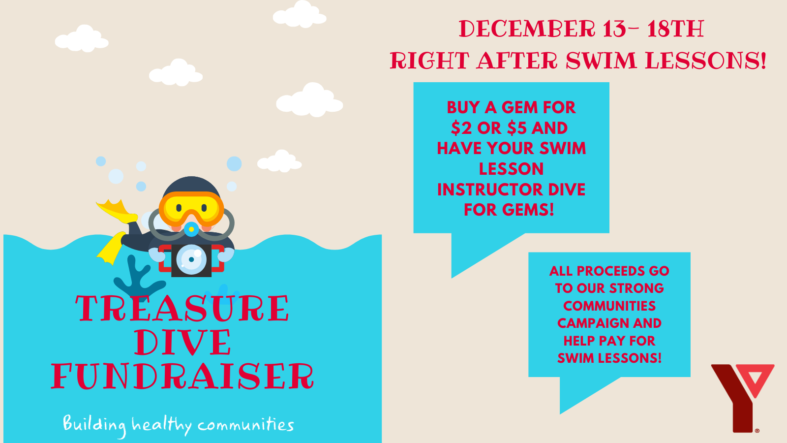 Treasure Dive Fundraiser- Dive For Gems! - YMCA Northumberland